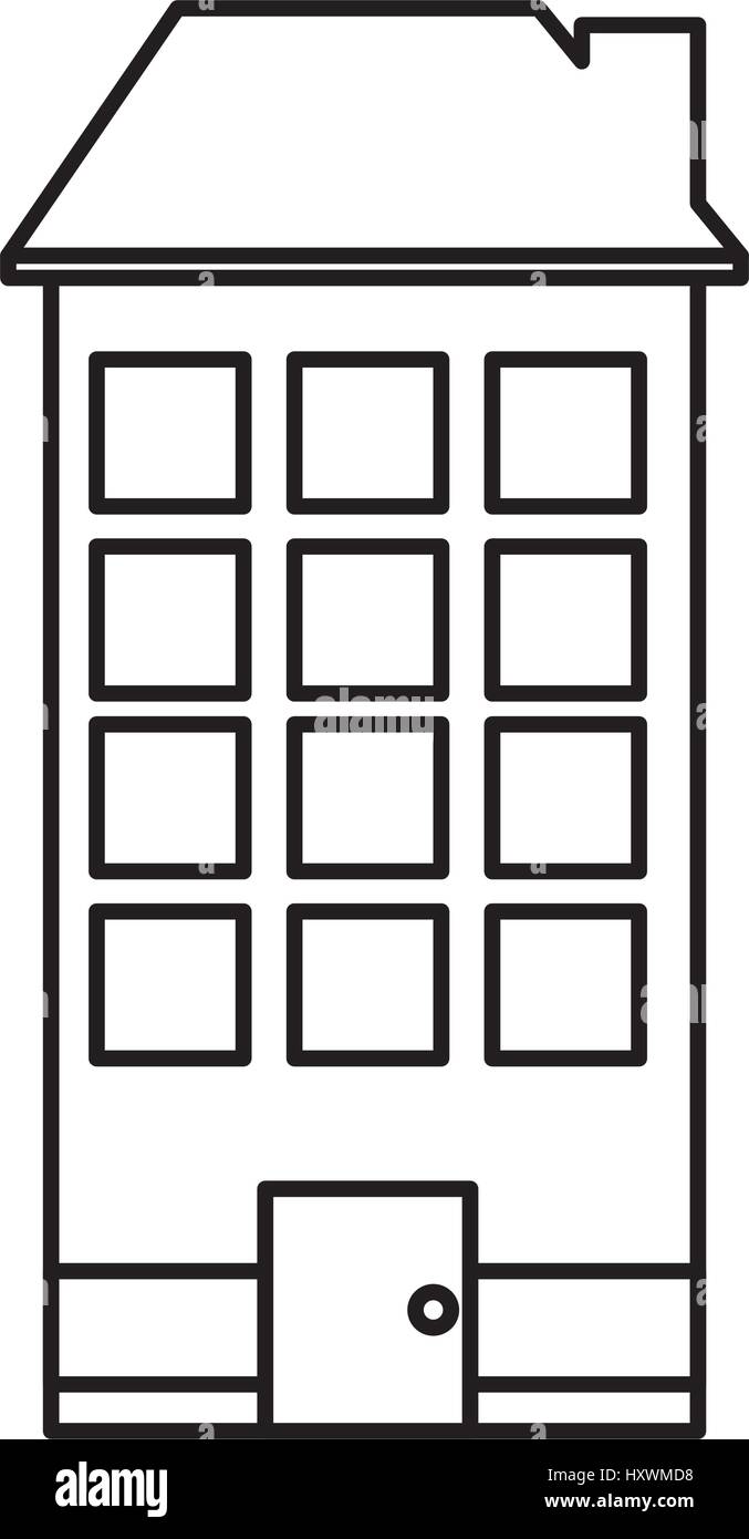 building exterior front isolated icon vector illustration design Stock ...