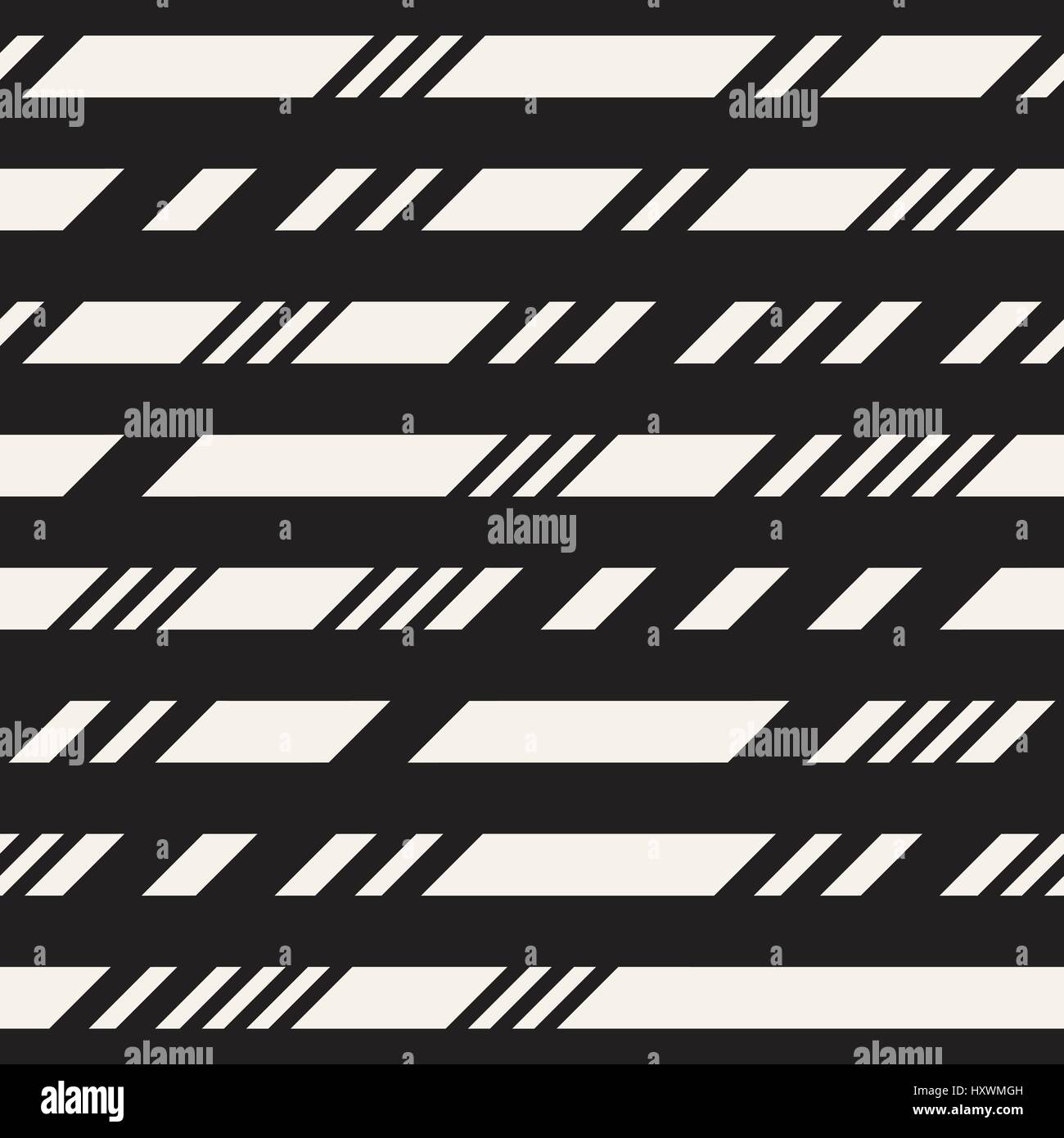 Black and White Dashed Lines Pattern. Modern Abstract Vector Seamless ...