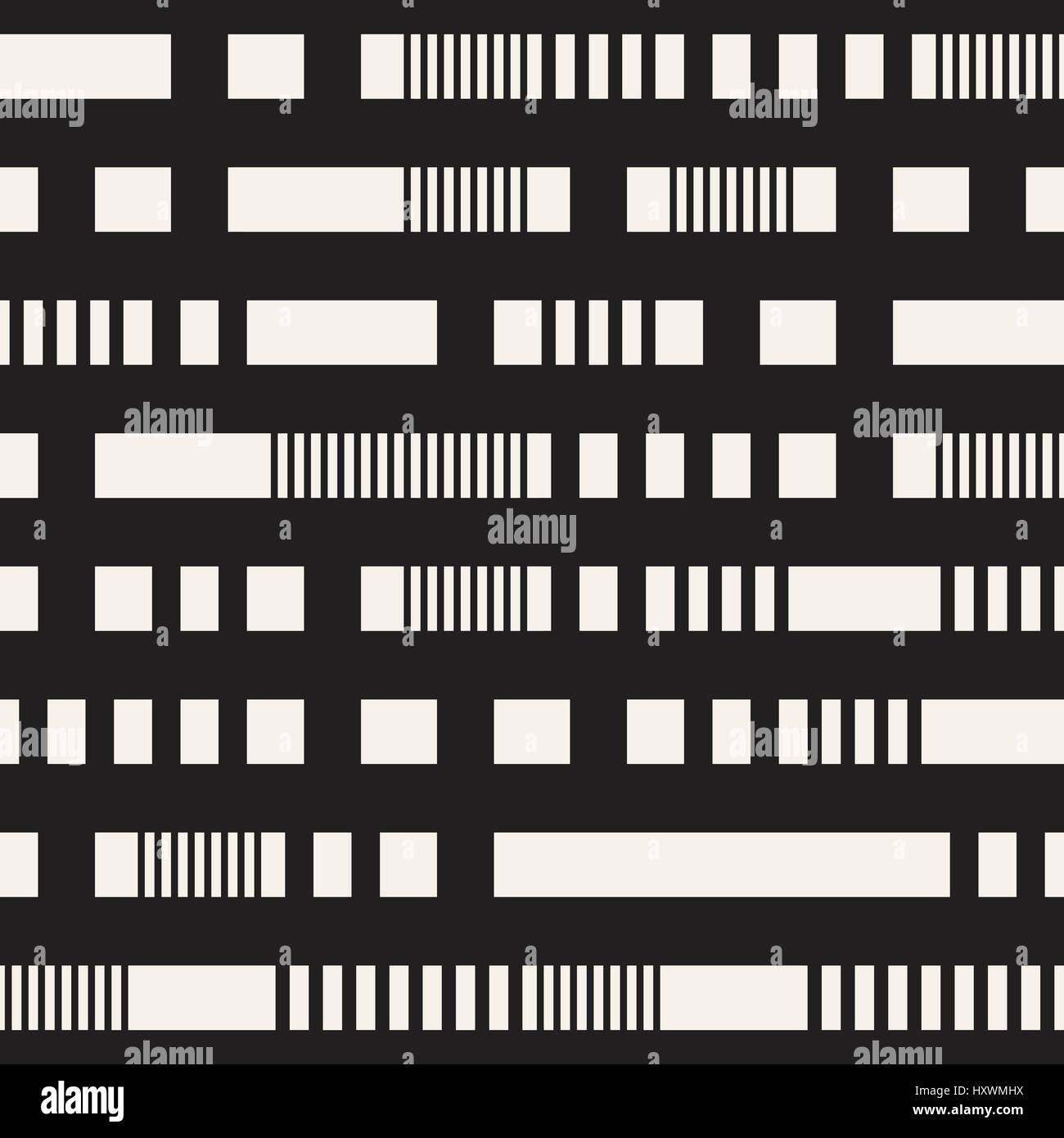 Black and White Dashed Lines Pattern. Modern Abstract Vector Seamless ...