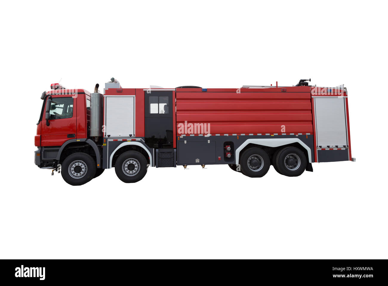 Side view fire engine Cut Out Stock Images & Pictures - Alamy