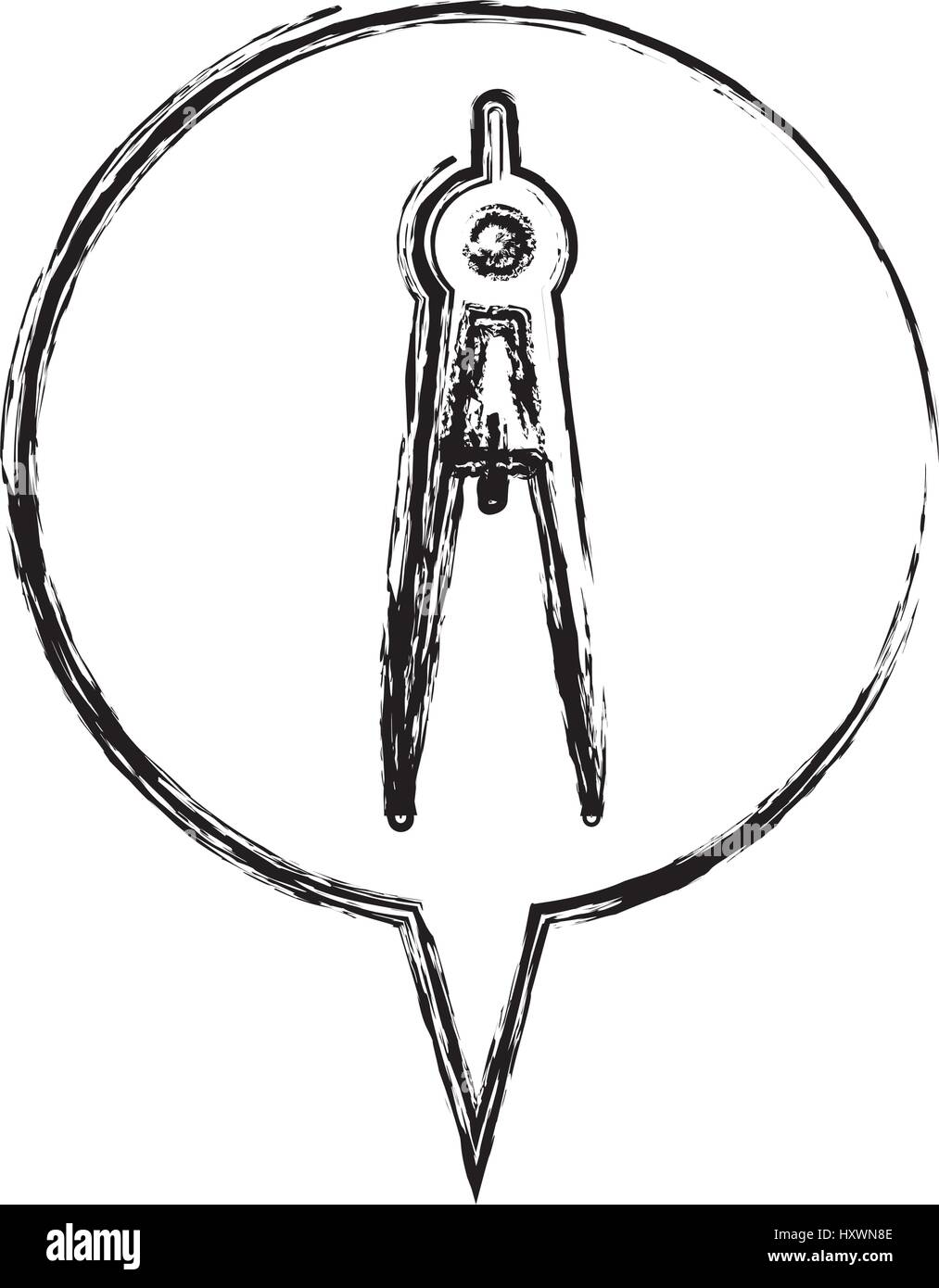 Cartoon compass school tool design Stock Vector Images - Alamy