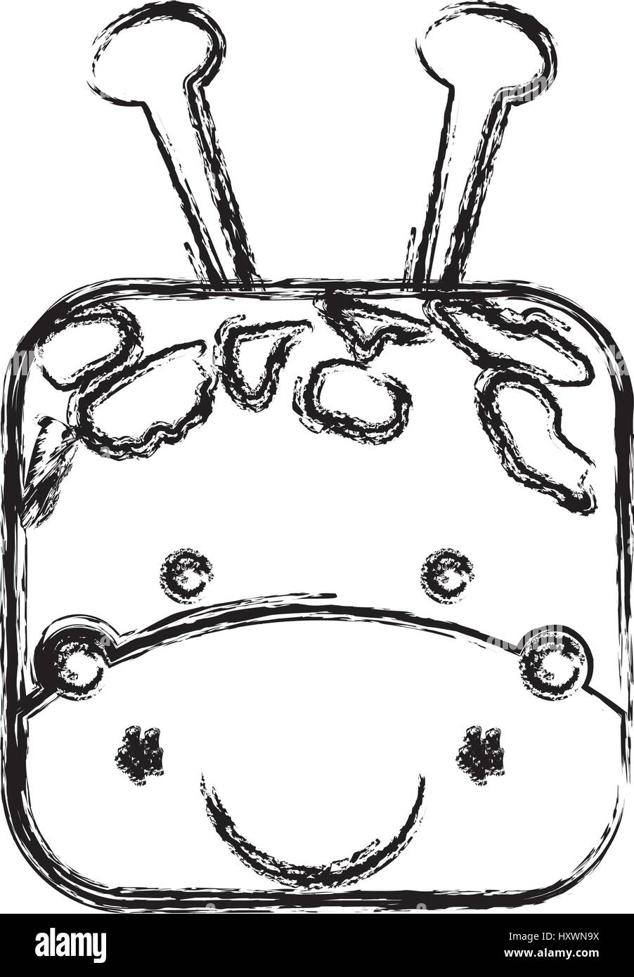 figure square giraffe face animal Stock Vector Image & Art - Alamy