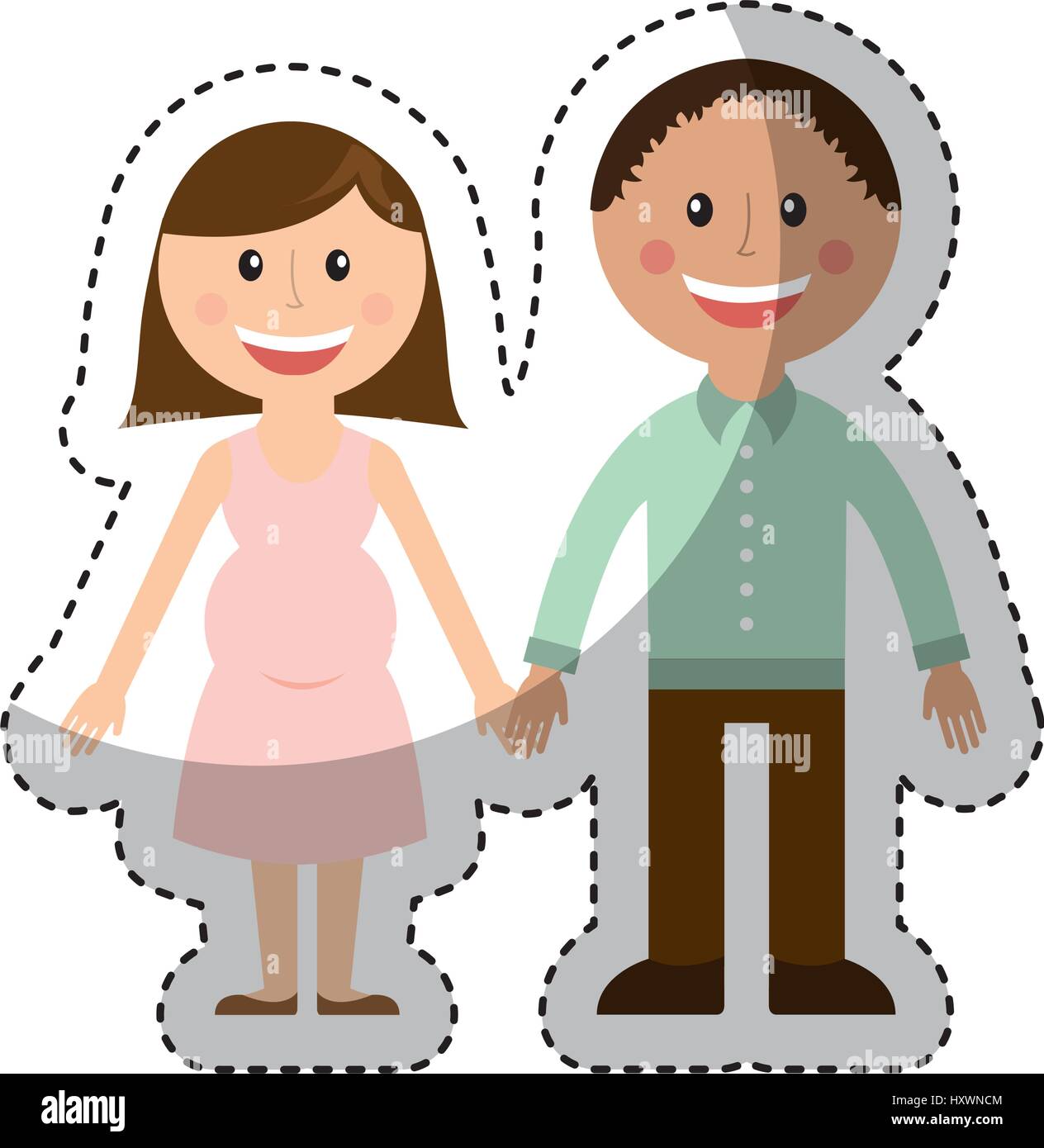 cute parents couple icon Stock Vector Image & Art - Alamy