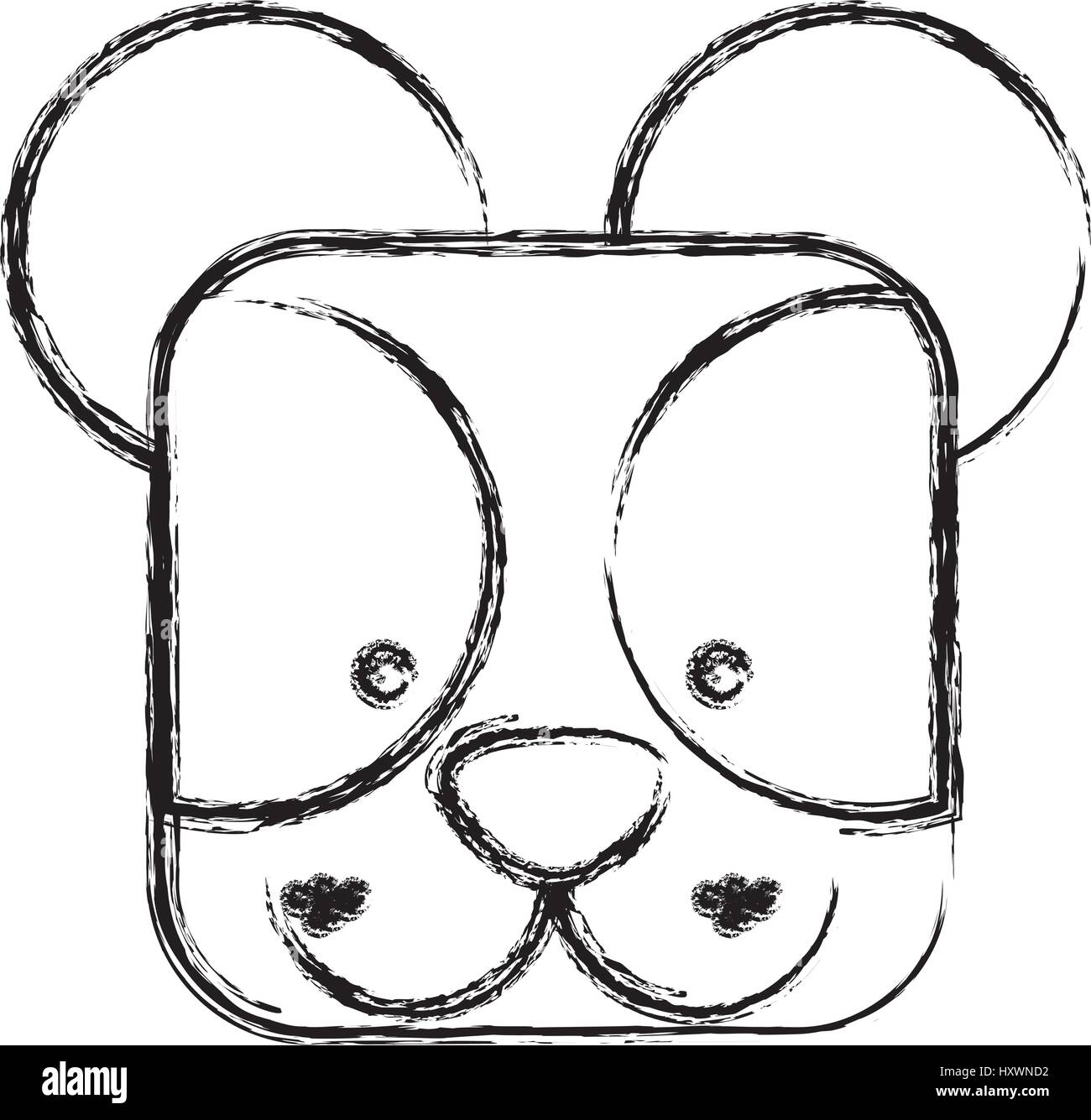 figure square bear face animal Stock Vector Image & Art - Alamy