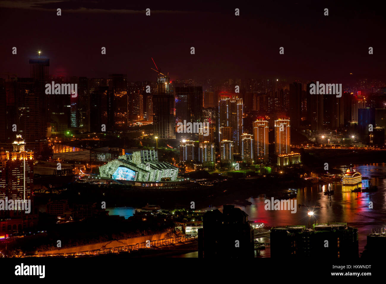 The night view of Chongqing City,China Stock Photo - Alamy