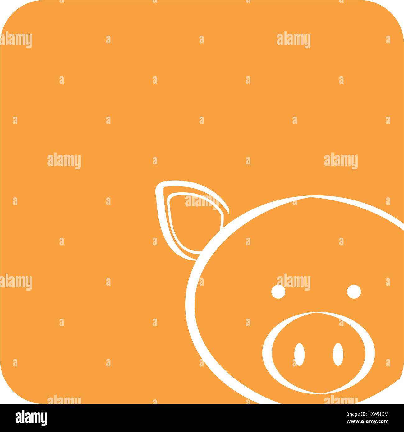 Pig square Stock Vector Images - Alamy