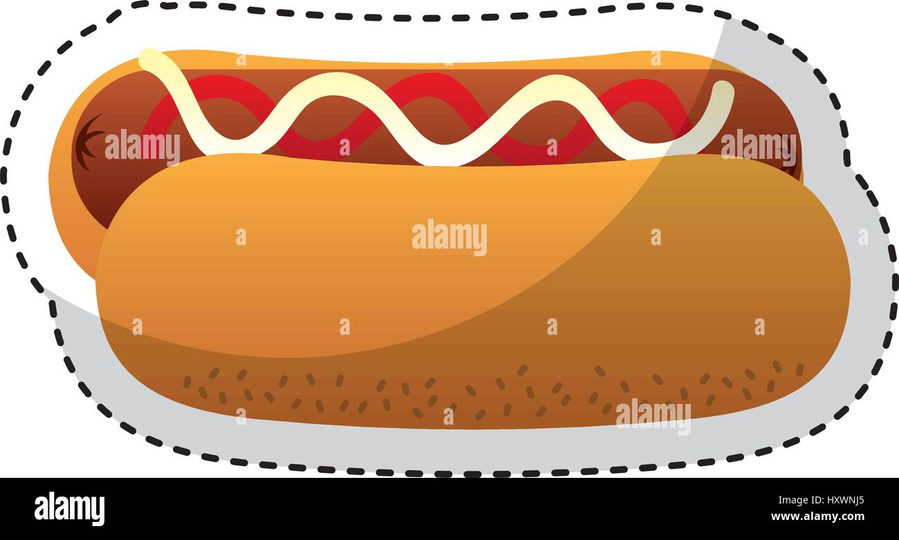 hot dog fast food isolated icon Stock Vector Image & Art - Alamy