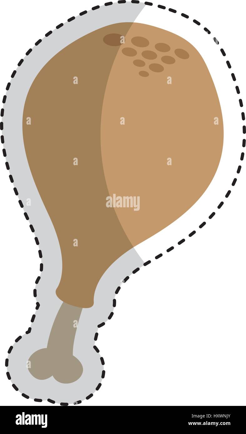 chicken thigh isolated icon Stock Vector Image & Art - Alamy