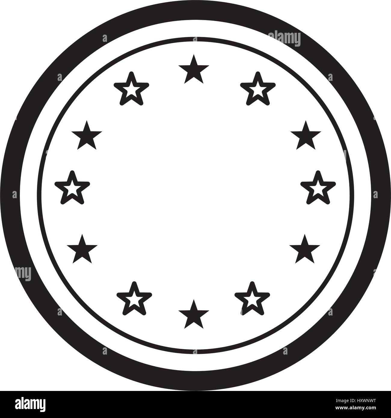 circle seal stamp frame Stock Vector Image & Art - Alamy