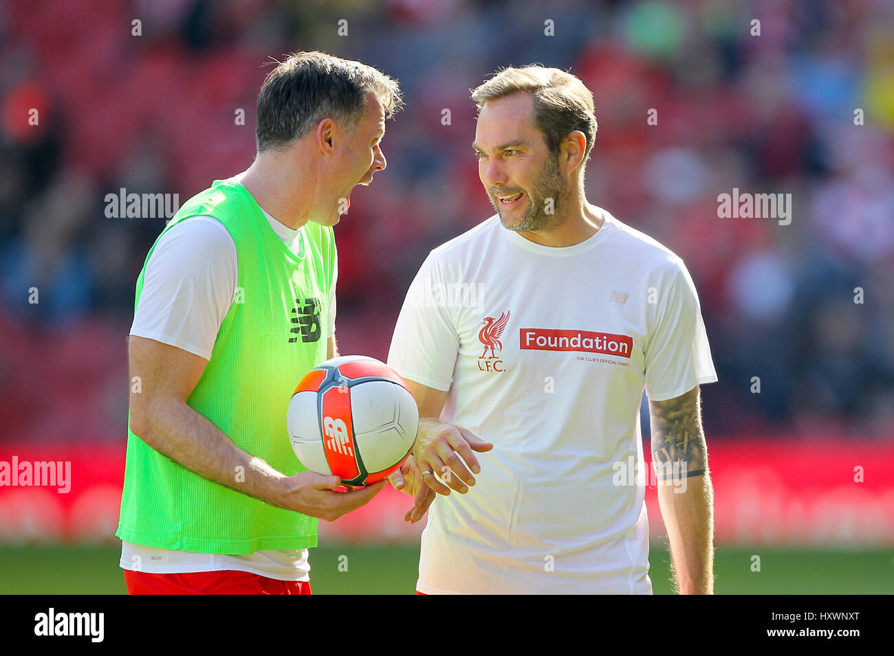 Liverpool Legend's Jamie Carragher and Liverpool Legend's Jason McAteer ...