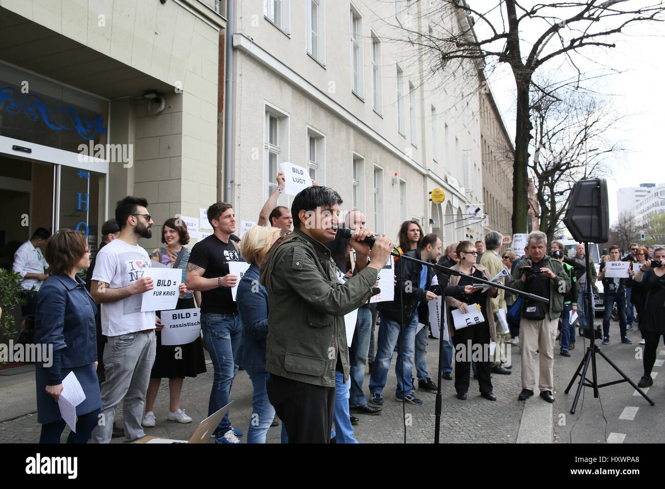 Berlin, Germany, April 11th, 2015: Protest for boycott of Germany´s ...
