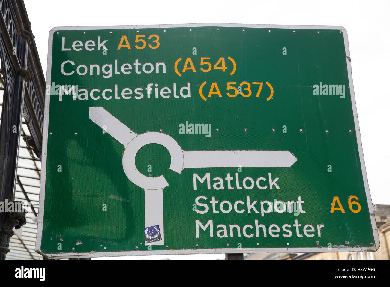 A6 road sign hi-res stock photography and images - Alamy