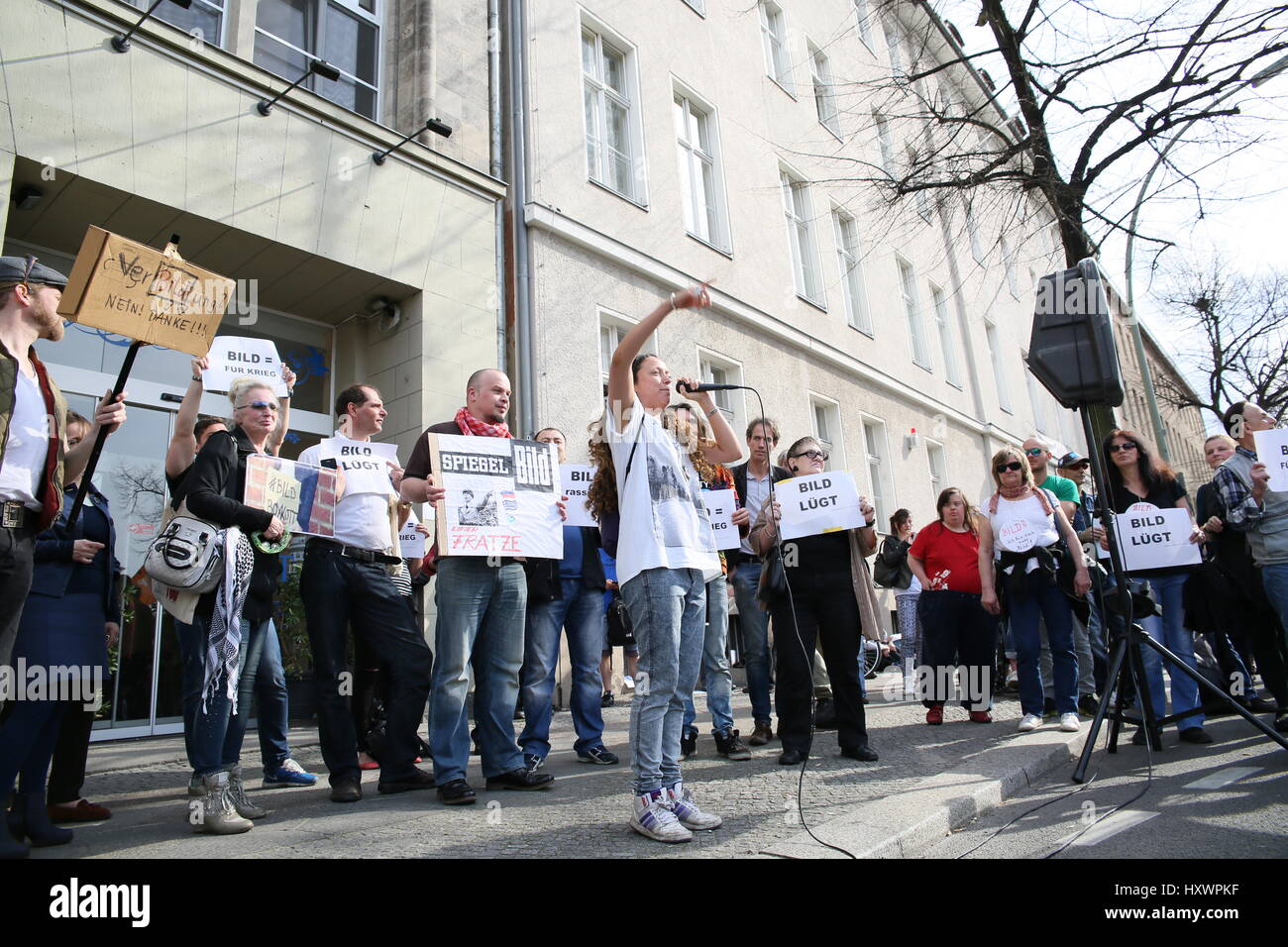Berlin, Germany, April 11th, 2015: Protest for boycott of Germany´s ...