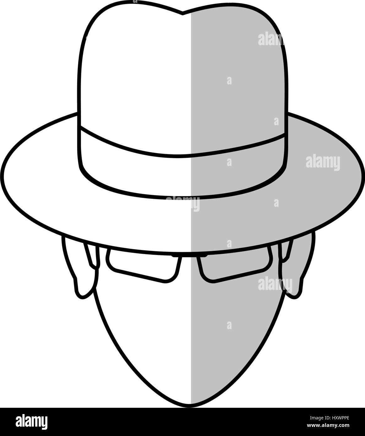 hacker man cartoon icon over white background. vector illustration ...