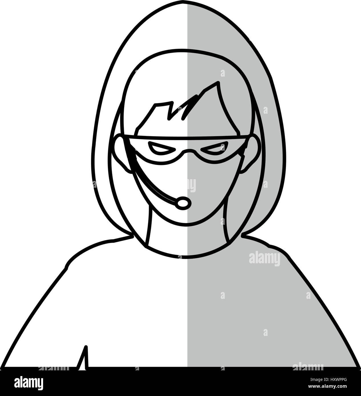 hacker man cartoon icon over white background. vector illustration ...