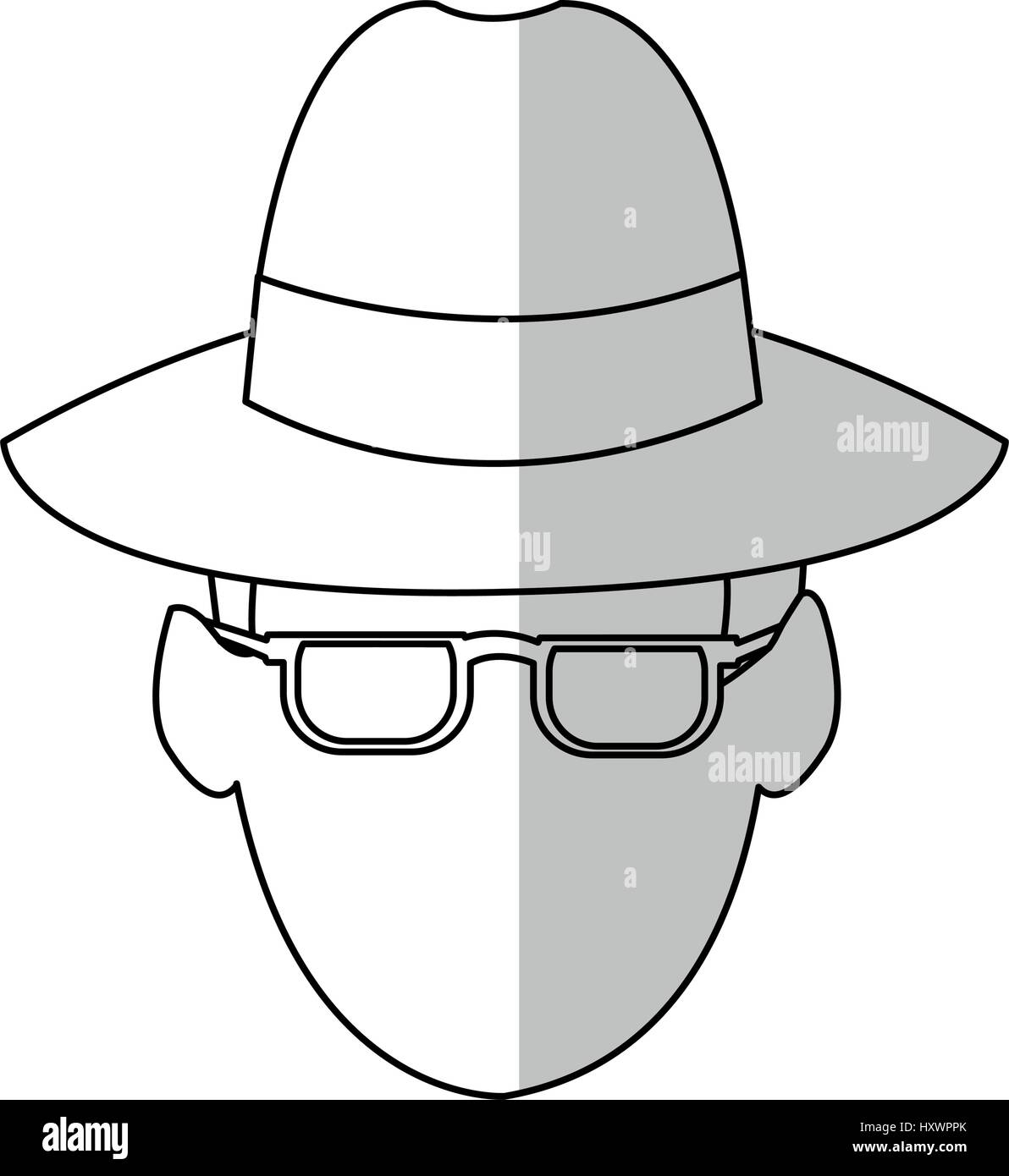 hacker man cartoon icon over white background. vector illustration ...