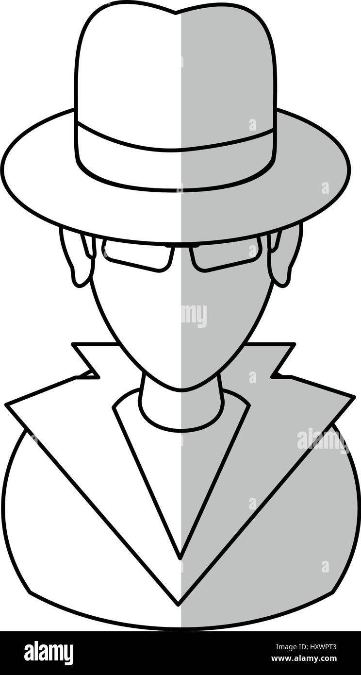 hacker man cartoon icon over white background. vector illustration ...