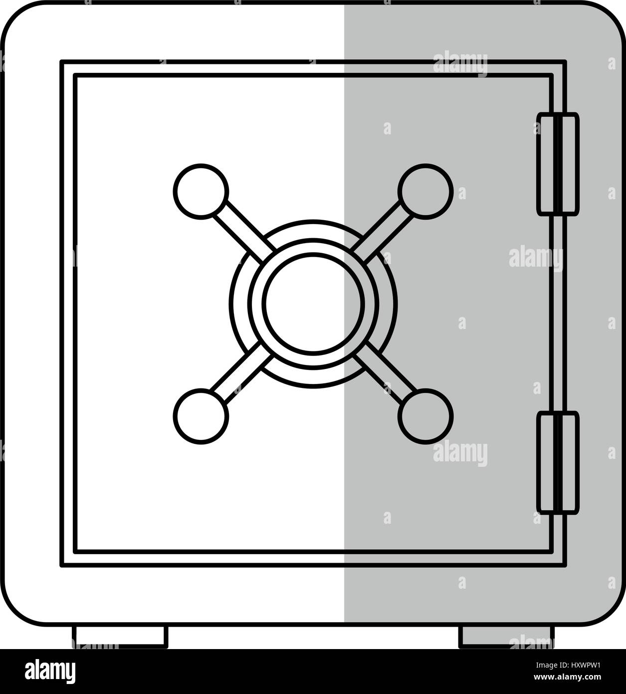 safe box icon over white background. vector illustration Stock Vector ...