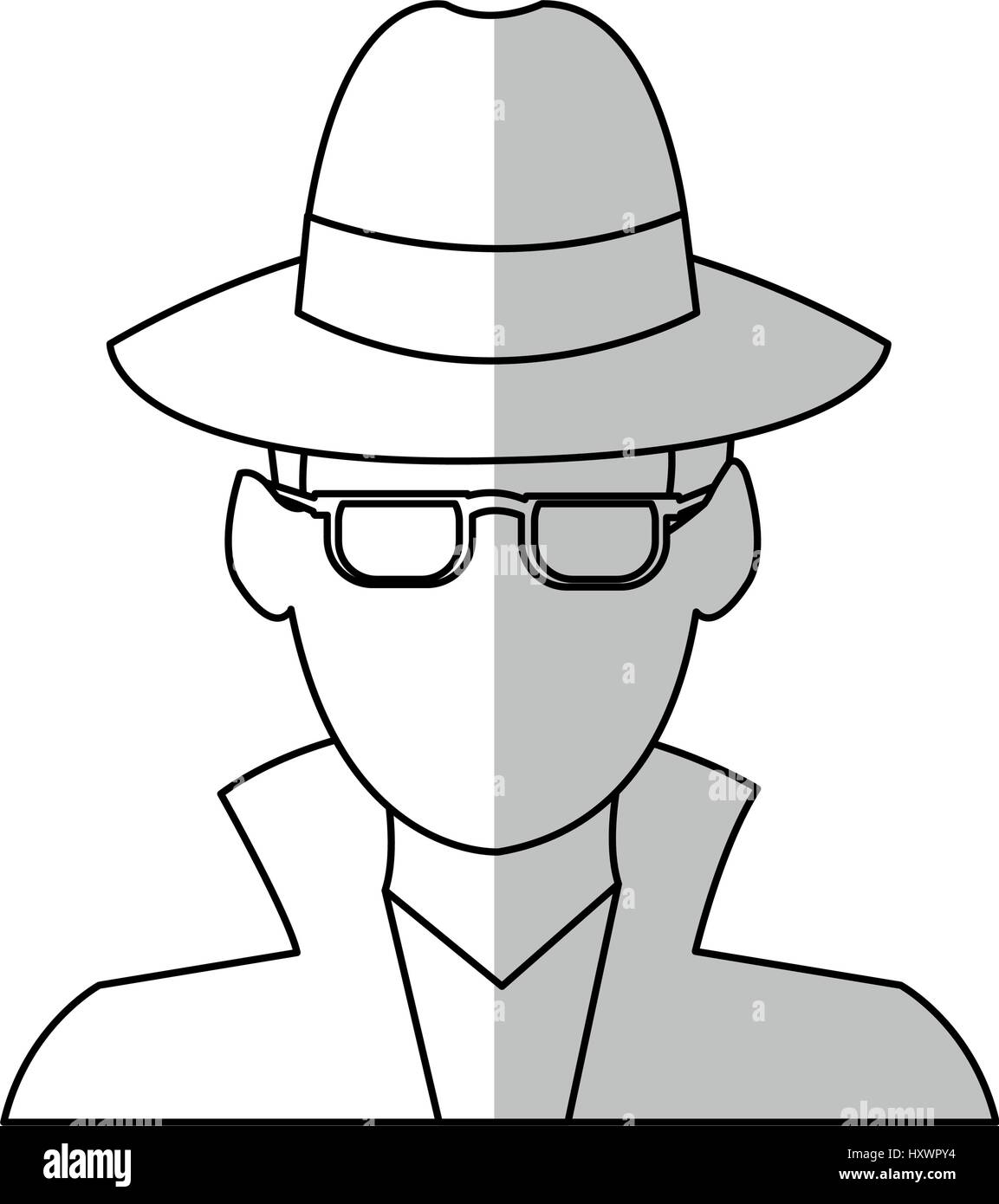 hacker man cartoon icon over white background. vector illustration ...