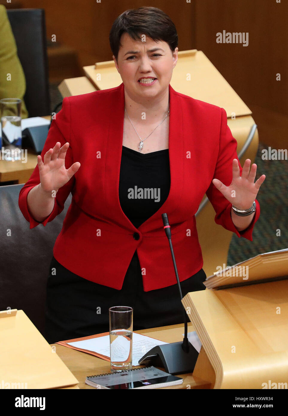 Scottish Conservative leader Ruth Davidson during First Minister's ...