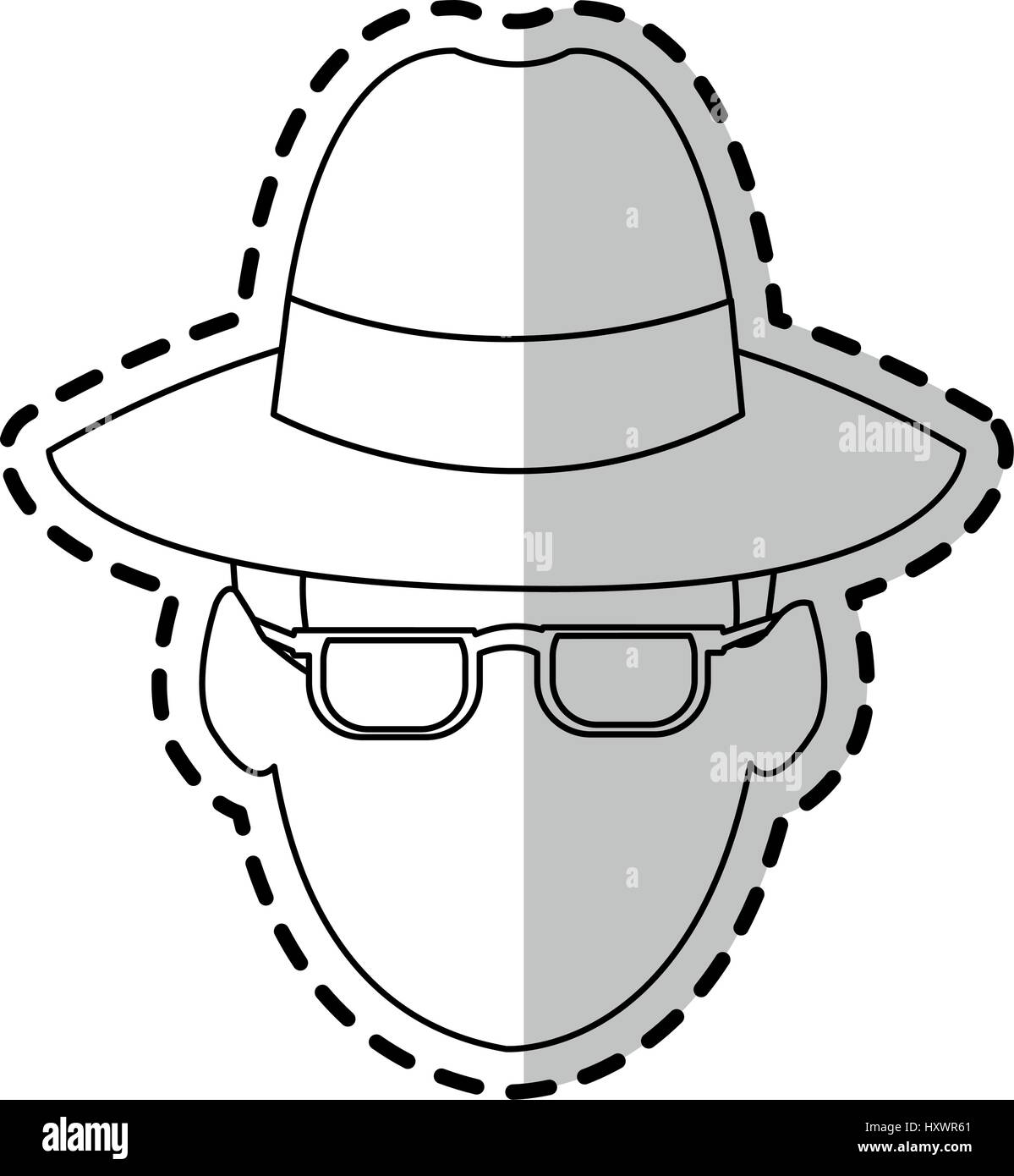 suspicious looking man icon image criminal vector illustration design ...