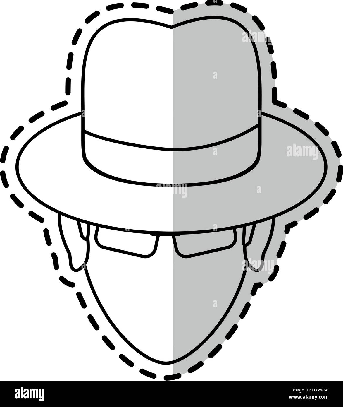 suspicious looking man icon image criminal vector illustration design ...