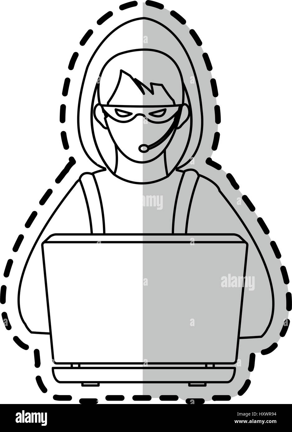 hacker representation icon image vector illustration design Stock ...