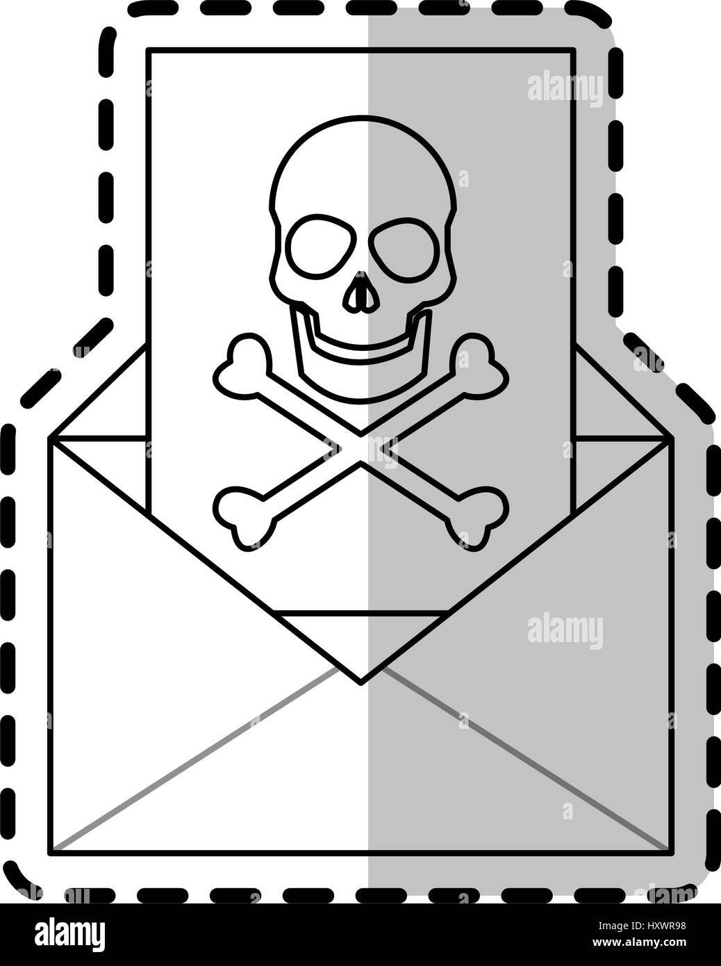 virus in message icon image vector illustration design Stock Vector ...