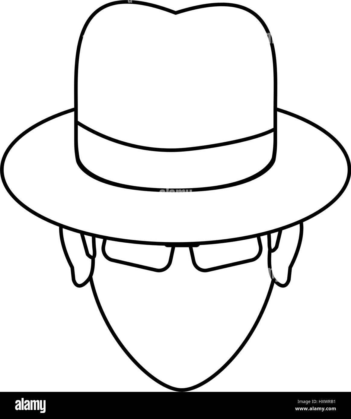 suspicious looking man icon image criminal vector illustration design ...