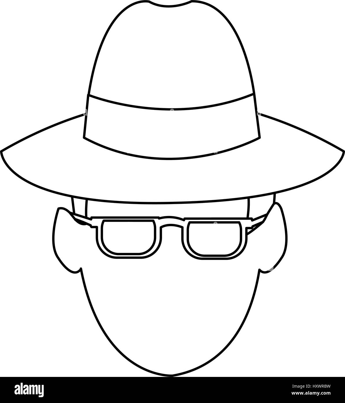 suspicious looking man icon image criminal vector illustration design ...