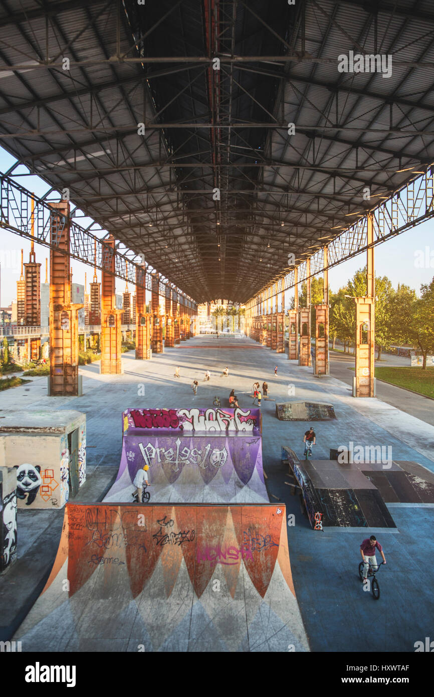 Parco Dora skatepark in Torino, Italy Stock Photo - Alamy