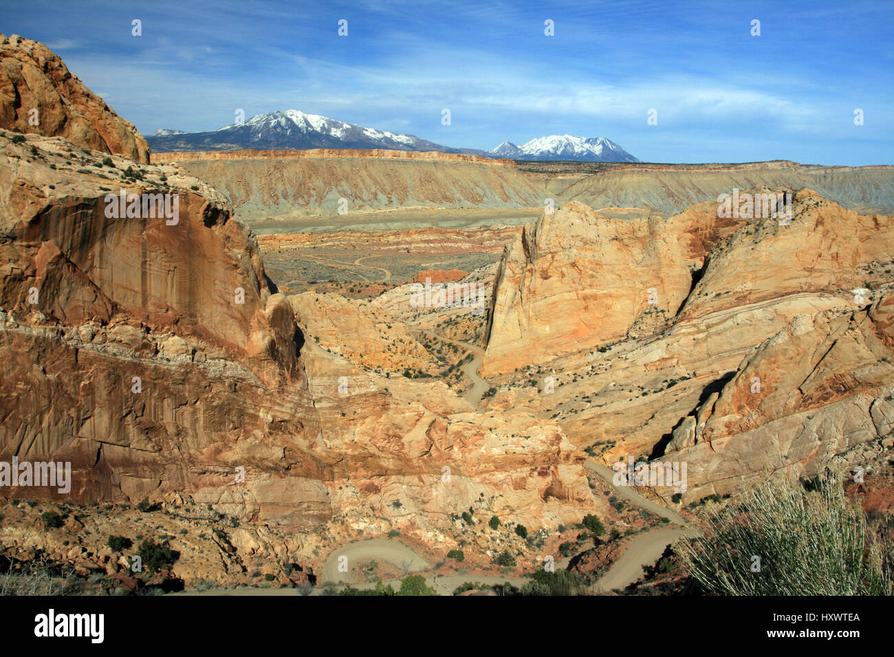 Driving the Burr Trail Utah Stock Photo - Alamy