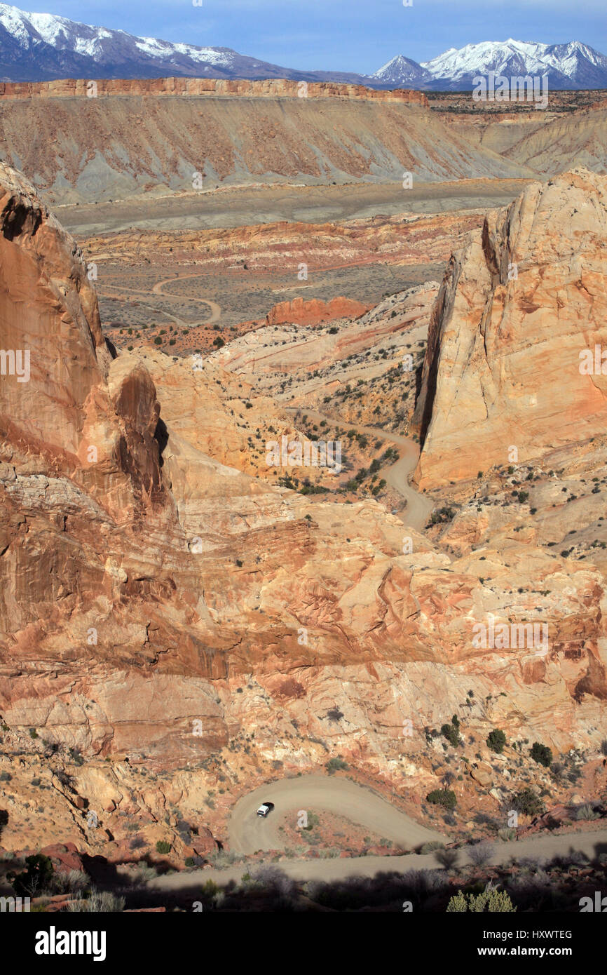 Driving the Burr Trail Utah Stock Photo - Alamy