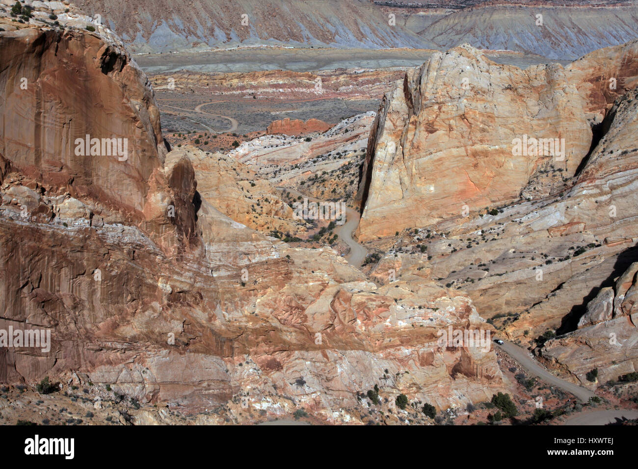 Driving the Burr Trail Utah Stock Photo - Alamy