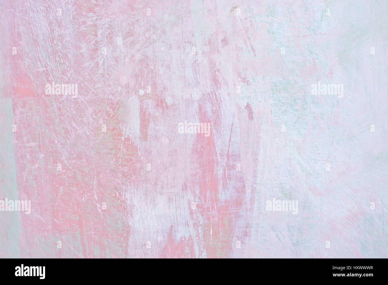 Grungy red roughcast wall scratchy background texture in soft pastel ...