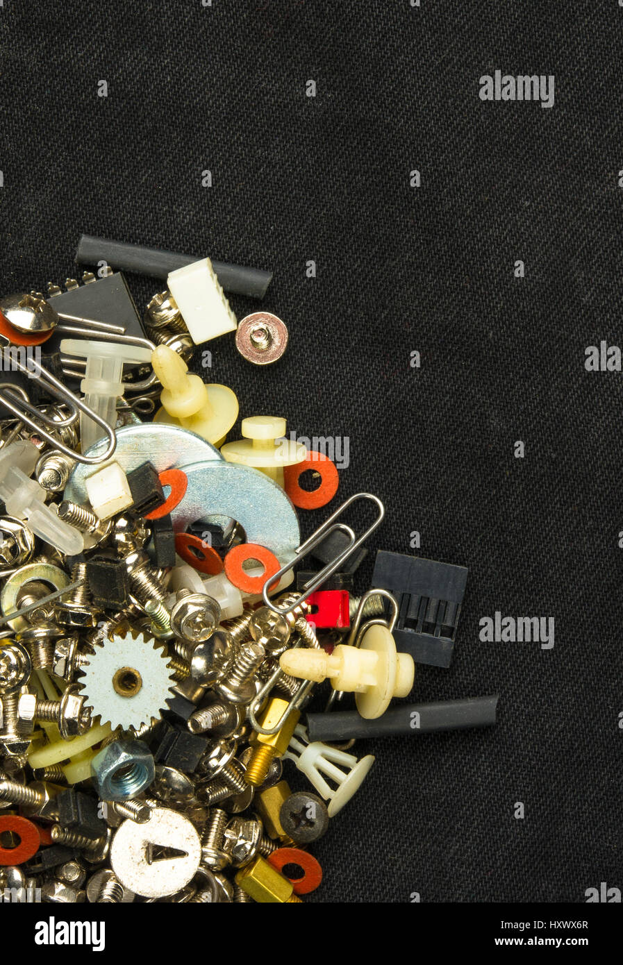 techno backgrounds - various bolts, screws, washers, nuts and other ...