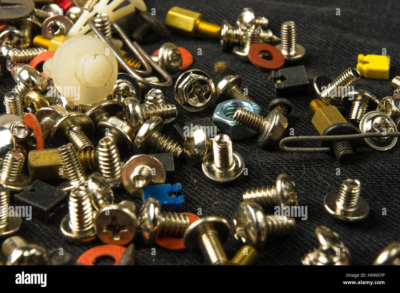 techno backgrounds - various bolts, screws, washers, nuts and other ...