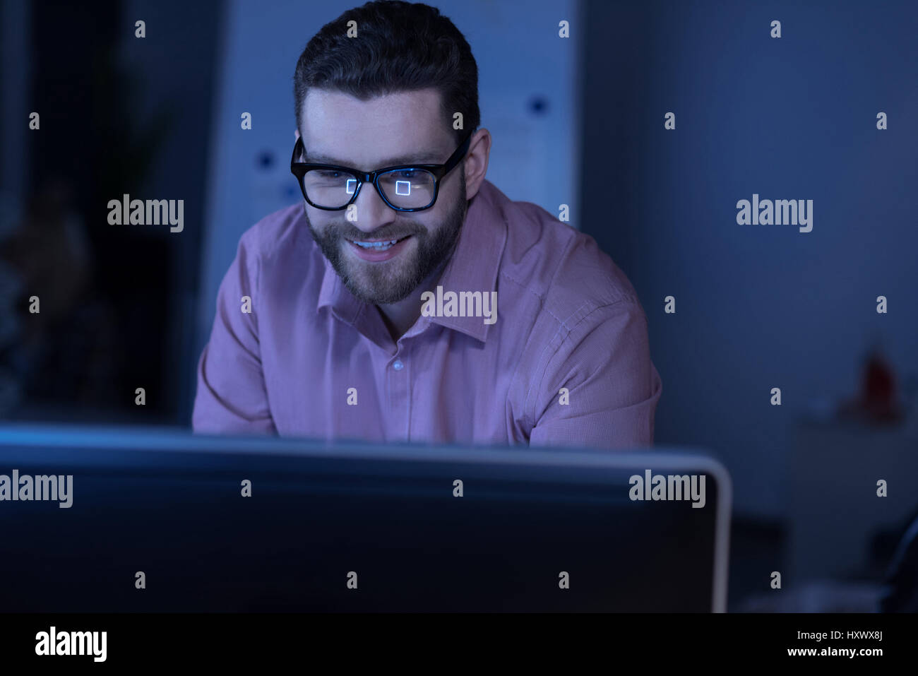 Happy positive man smiling Stock Photo - Alamy