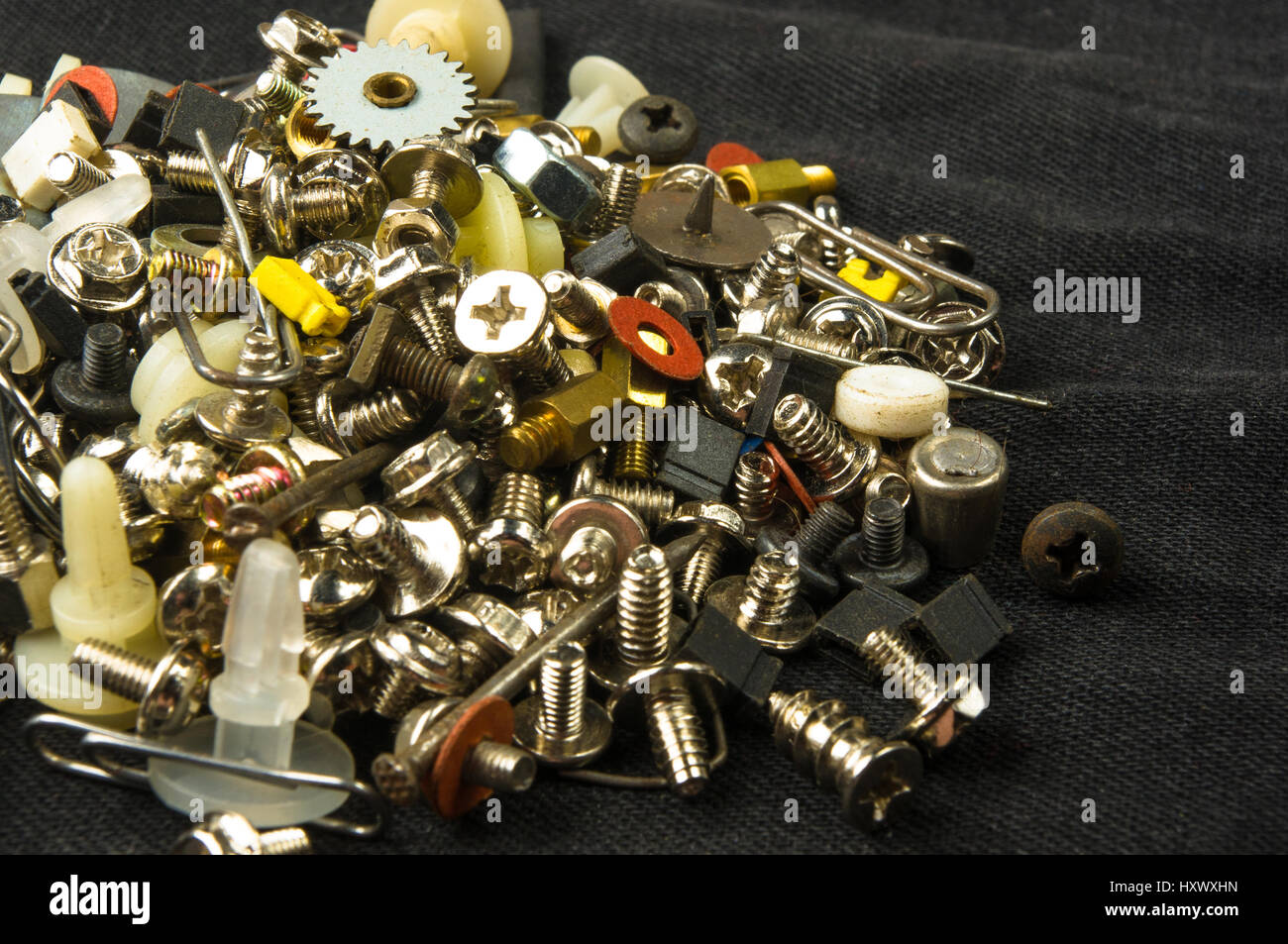 techno backgrounds - various bolts, screws, washers, nuts and other ...