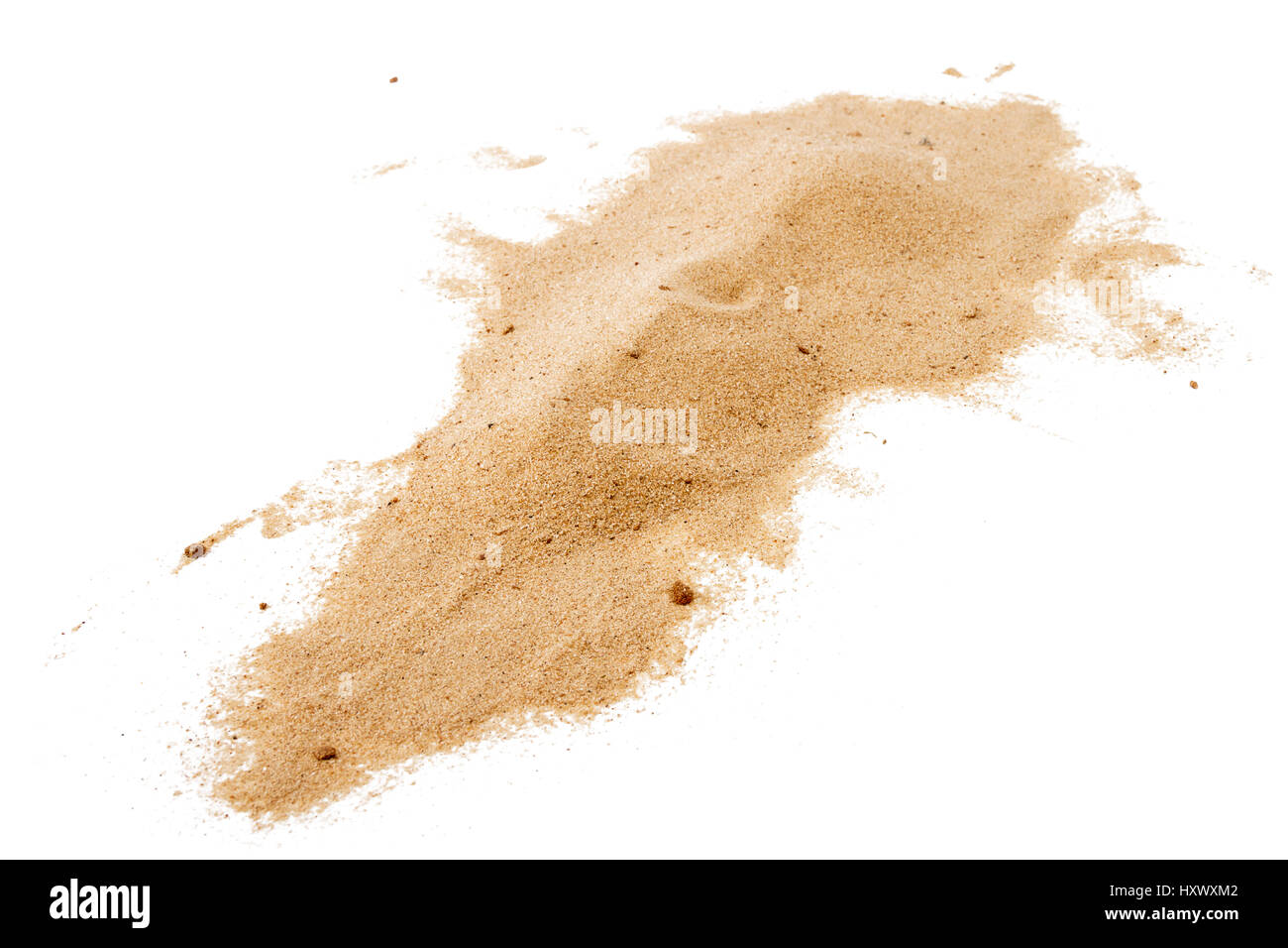 Pile of yellow sand isolated on white background Stock Photo - Alamy