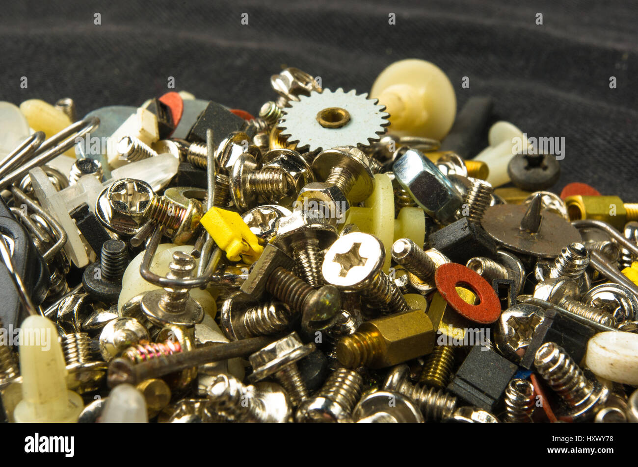 techno backgrounds - various bolts, screws, washers, nuts and other ...