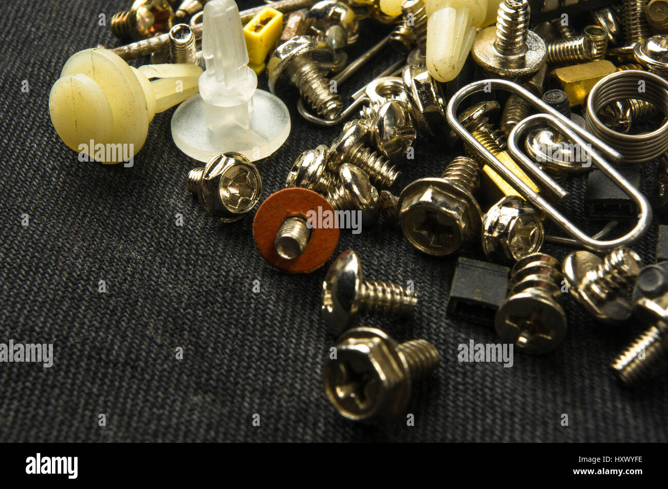 techno backgrounds - various bolts, screws, washers, nuts and other ...