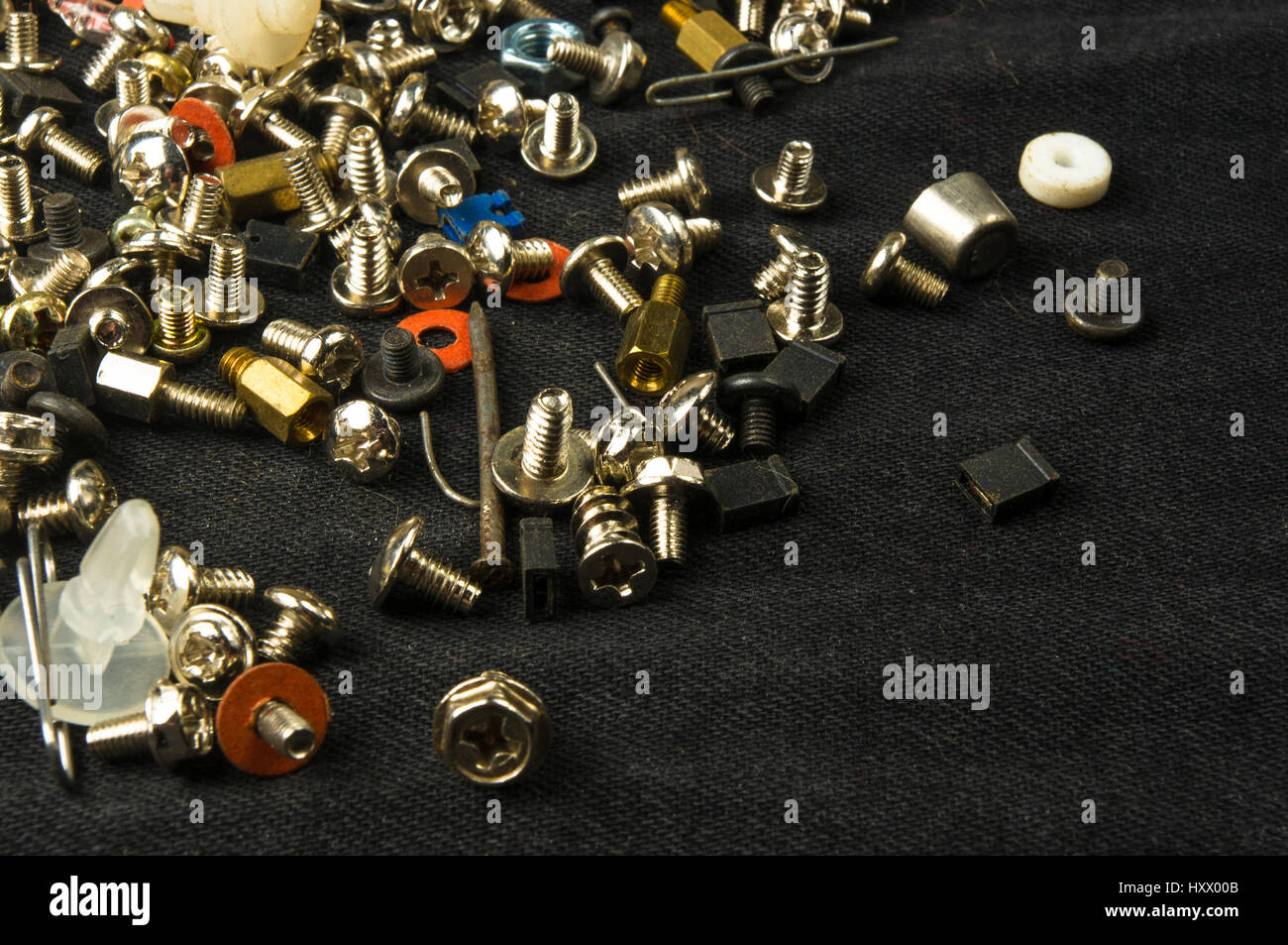techno backgrounds - various bolts, screws, washers, nuts and other ...