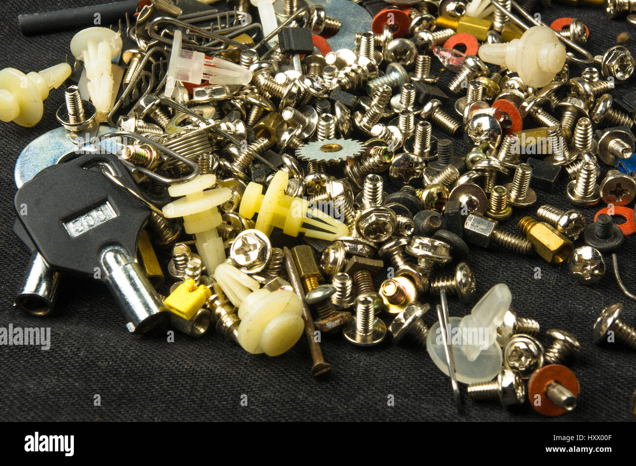 techno backgrounds - various bolts, screws, washers, nuts and other ...