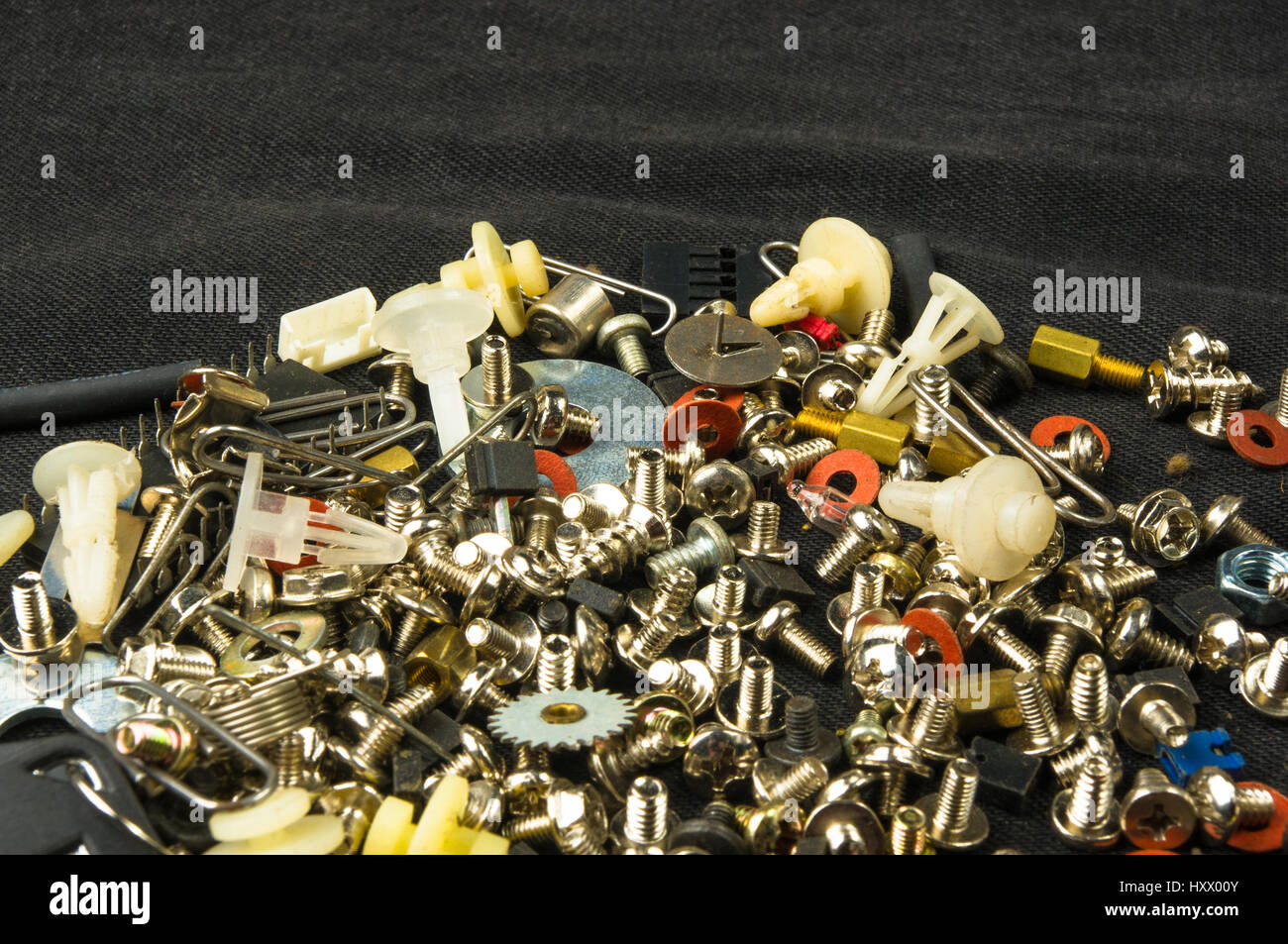 techno backgrounds - various bolts, screws, washers, nuts and other ...