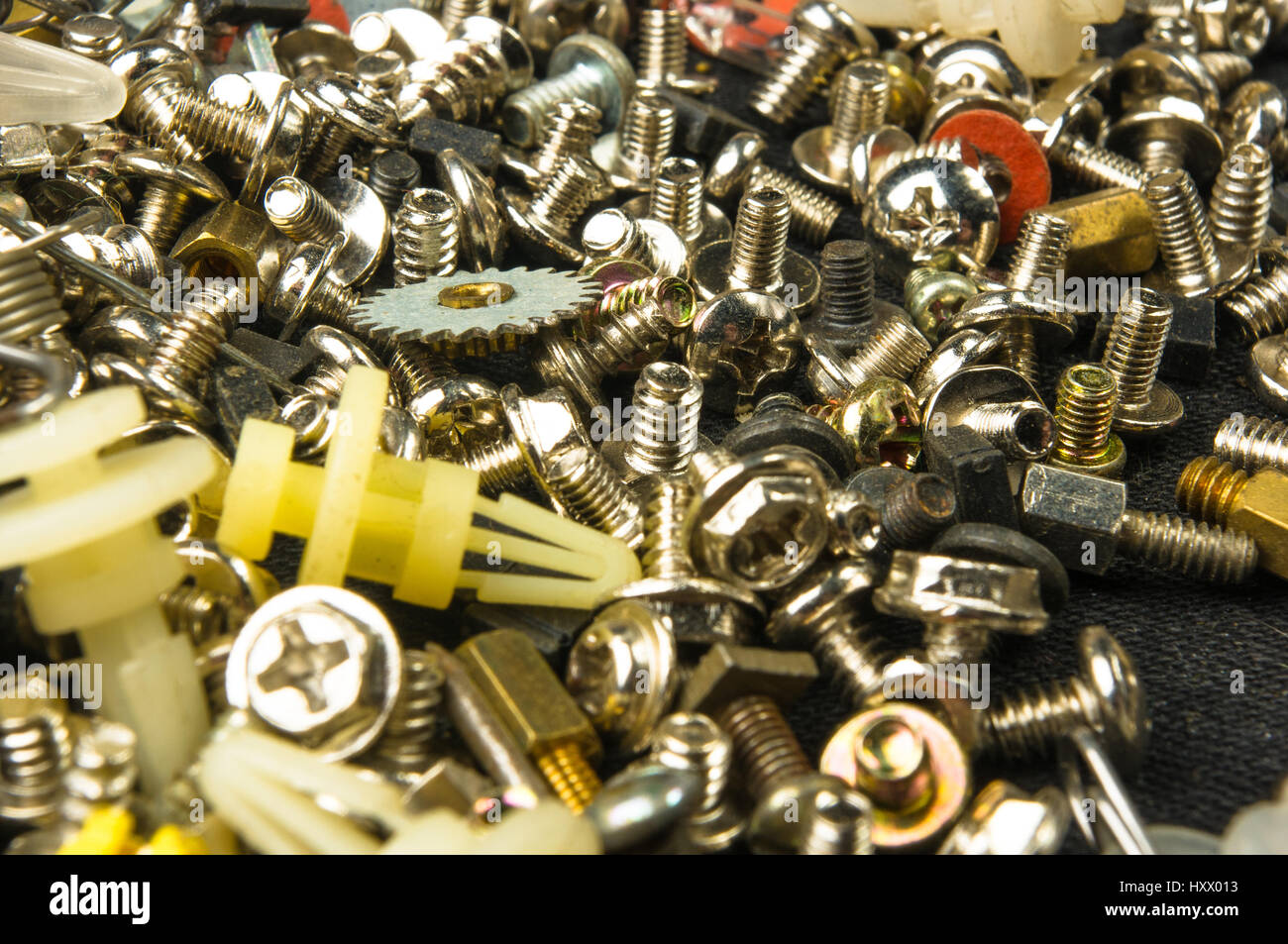 techno backgrounds - various bolts, screws, washers, nuts and other ...