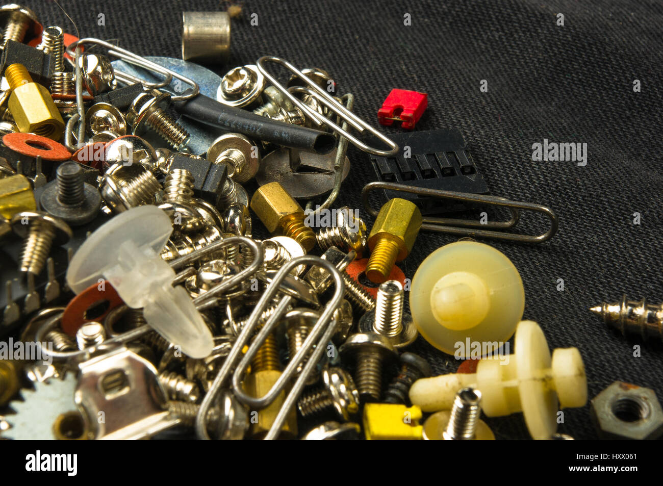 techno backgrounds - various bolts, screws, washers, nuts and other ...