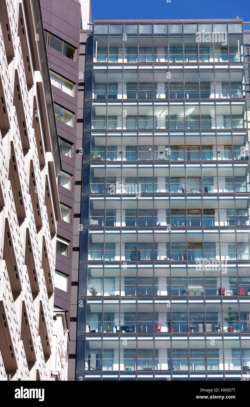 The apartment building in Auckland downtown (New Zealand Stock Photo ...