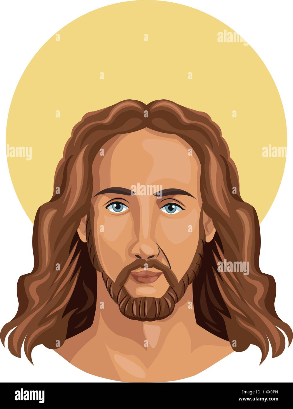 jesus christ man icon over white background. colorful design. vector ...
