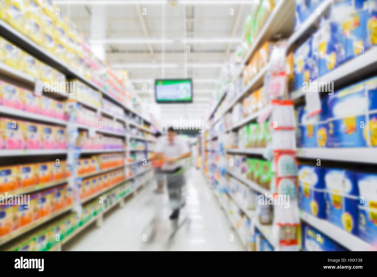 Blur supermarket hi-res stock photography and images - Alamy